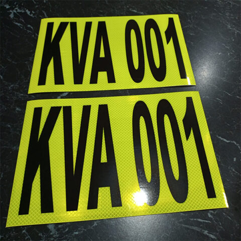 Reflective Vehicle Call ID Signs (Magnetic and Non-Magnetic)