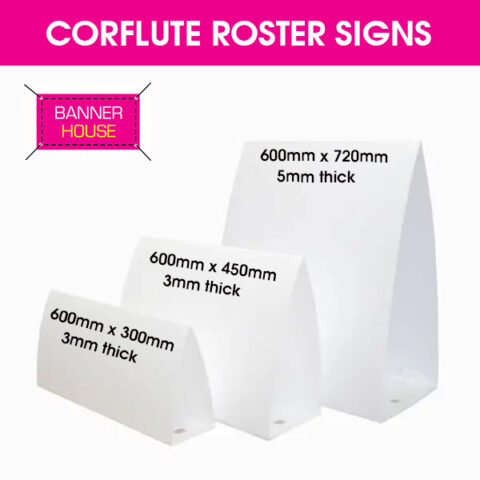 Corflute Triangular Sign/ Roster Sign Printing- Banner House