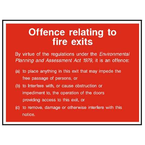 Offence Relating To Fire Exits - Banner House