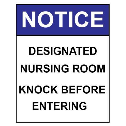 Designated Nursing Room Knock Before Entering - Banner House