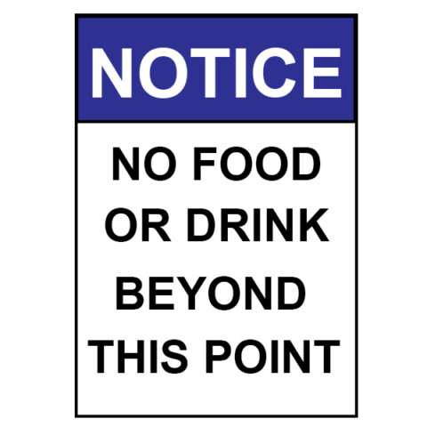 No Food Or Drink Beyond This Point - Banner House