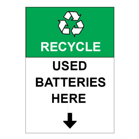 Recycle Used Batteries Here - Banner House