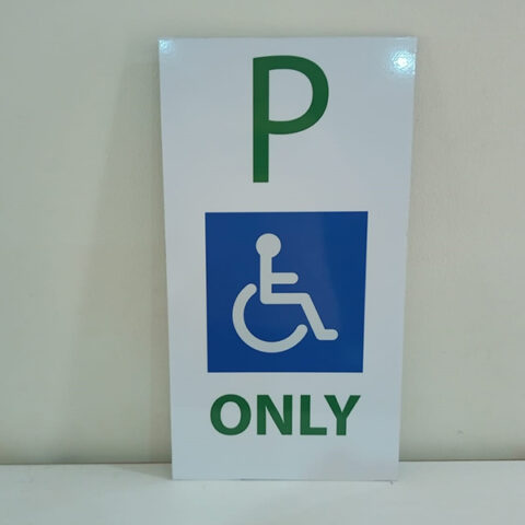 Disabled Parking Only Left Directional Sign - Banner House